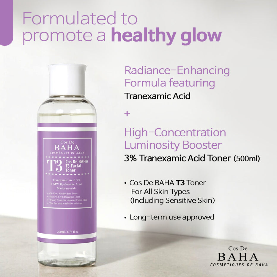 Tranexamic Acid T3 Facial Toner 200ml – Cosdebaha